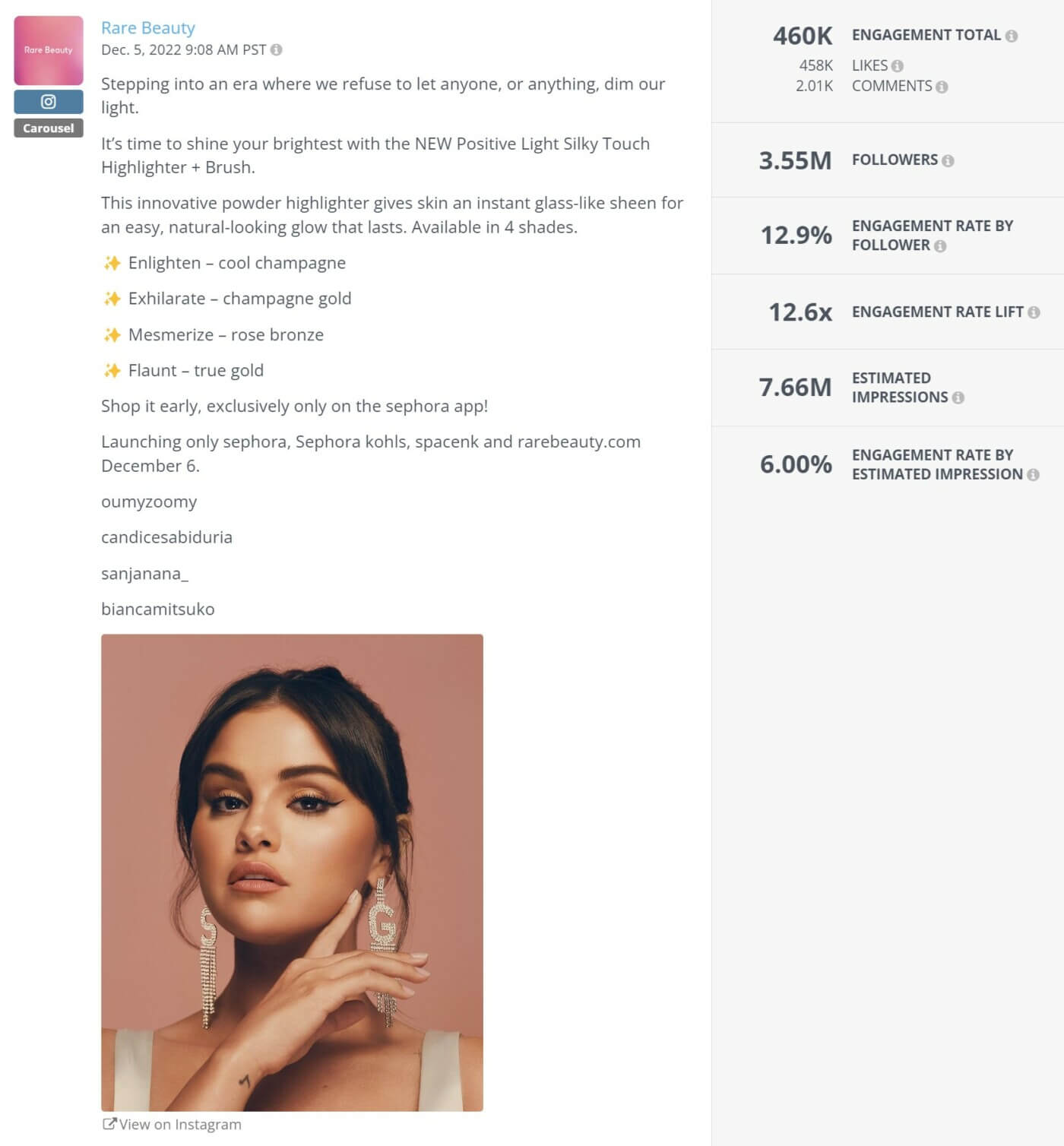 The Top 5 Beauty Brands on Instagram and Where They Shine