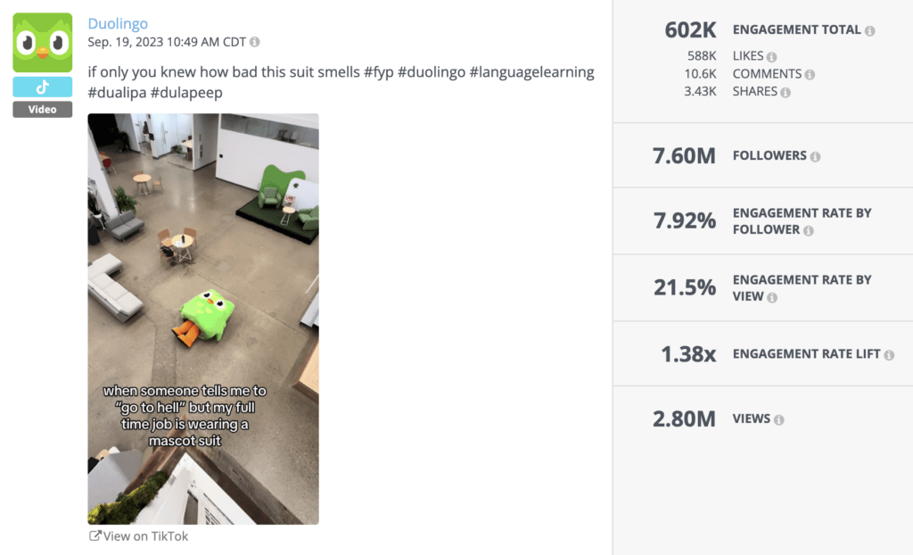 The Secrets Behind Duolingo's TikTok Marketing Strategy | Rival IQ